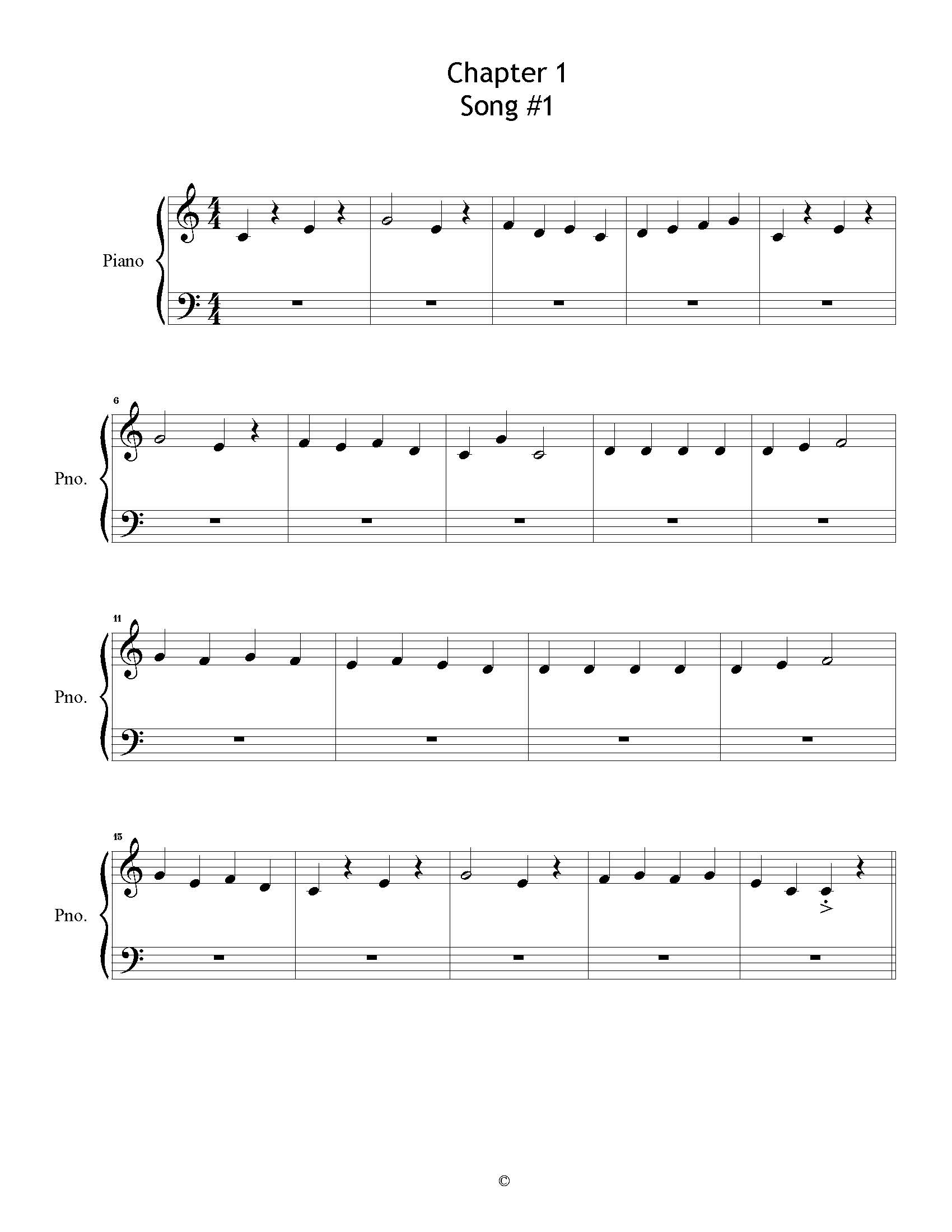 10 Piano Songs Treble Clef Middle C G Part 2 Piano Method Books